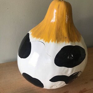 Hand-painted Cow Gourd, Vintage Cow Gourd, Unique Cow Painting, Cow ...