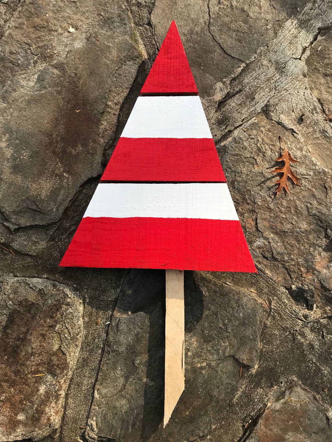 Candy Cane Tree Yard Stakes, Reclaimed Pallet Wood Stakes, Winter ...