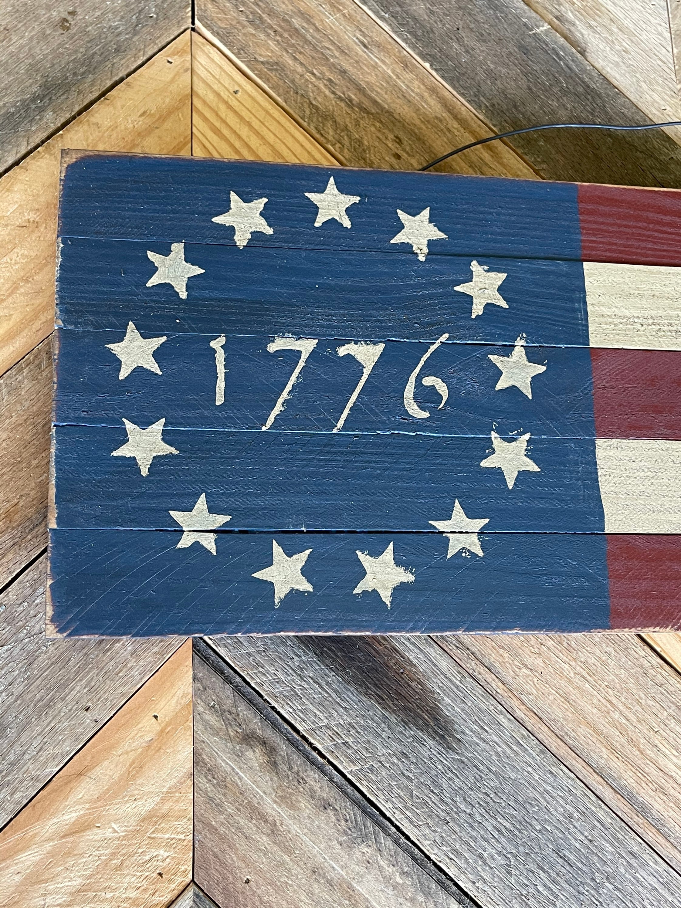 Long American Flag Wooden American Flag Rustic Flag Wooden | Etsy