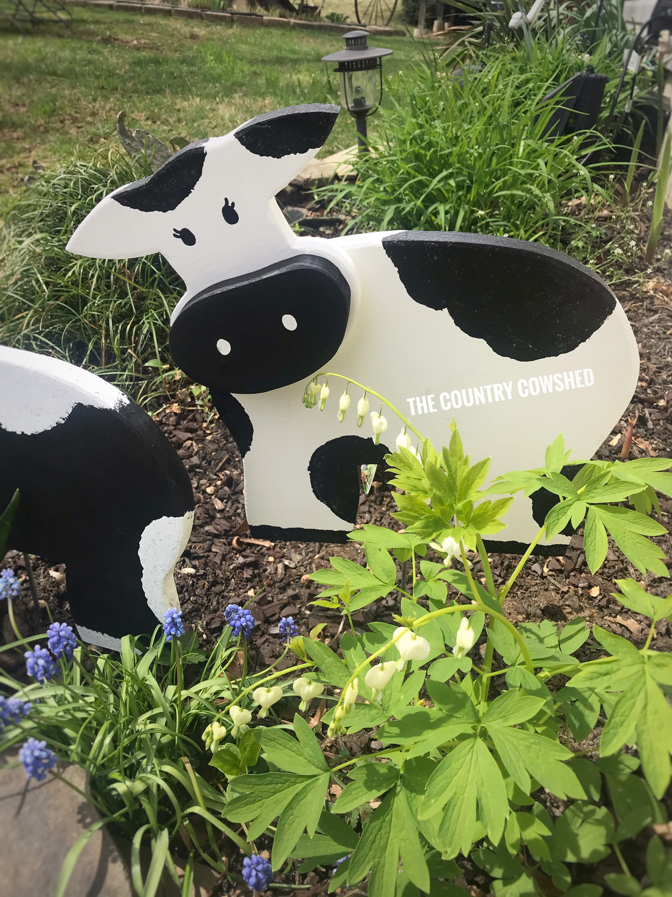 Set of 3 Cow Yard Stakes Spring Yard Stakes Wood Stakes Cow - Etsy UK