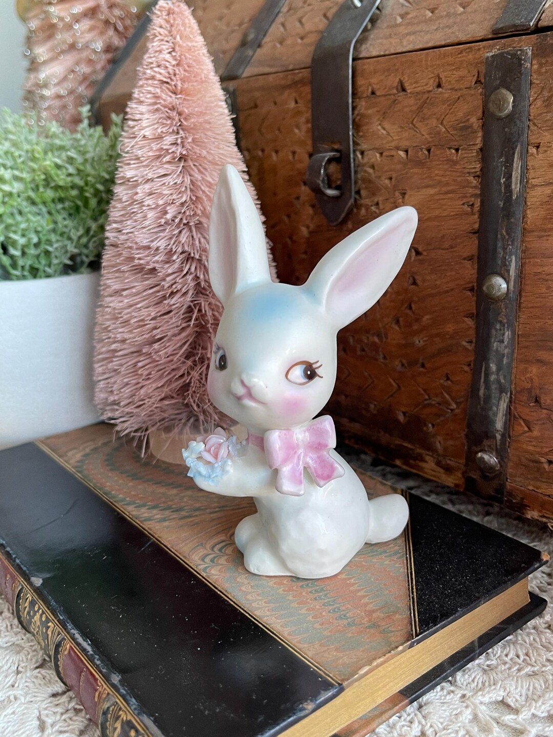 Vintage Lefton Bunny, Small Anthropomorphic Bunny, Lefton, Small Bunny ...