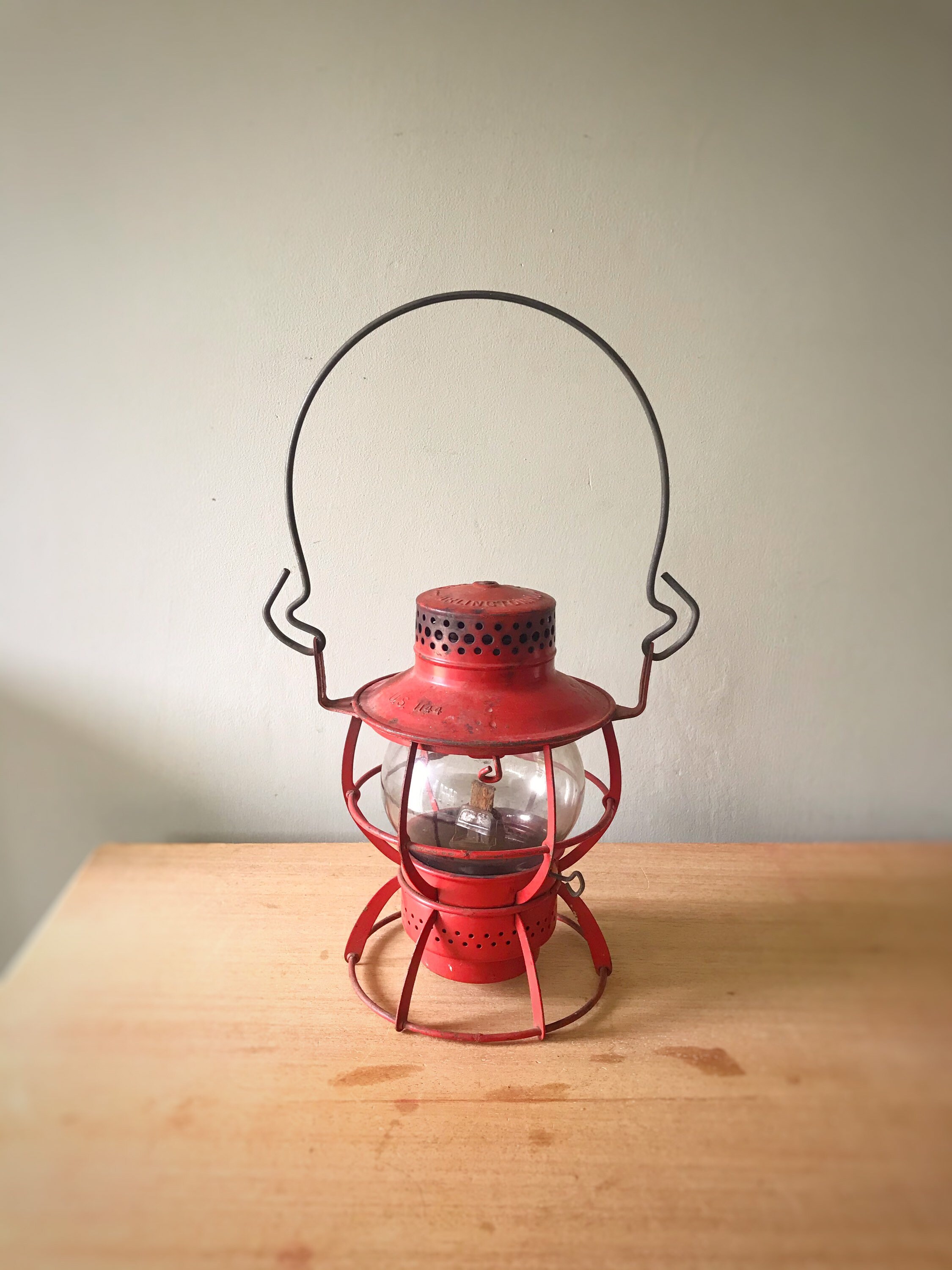 Antique Lantern Dressel Railroad Lantern Red Metal Train - Etsy