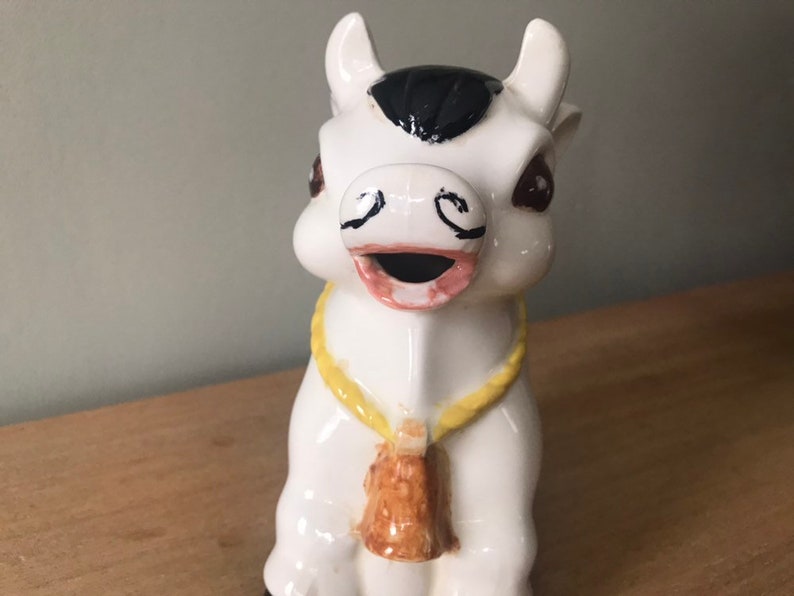 Vintage bull pitcher White cow creamer ceramic cow pitcher | Etsy
