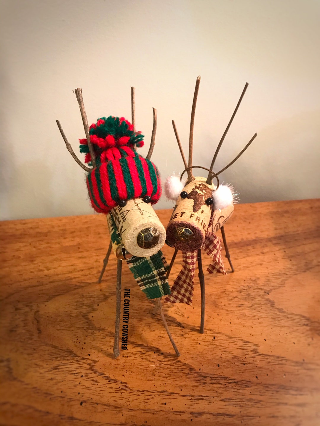 Wine Cork Reindeer, Cork Reindeer, Wine Cork Decor, Christmas Cork ...