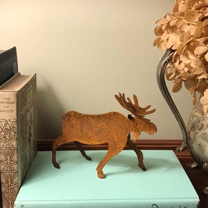 Rusty Moose, Moose Decor, Small Rusty Metal Moose, Moose Lover Gift ...