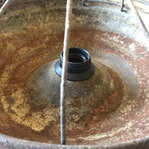 Vintage Chicken Feeder Lamp, Vintage Pendant Light, Re-purposed Lamp ...