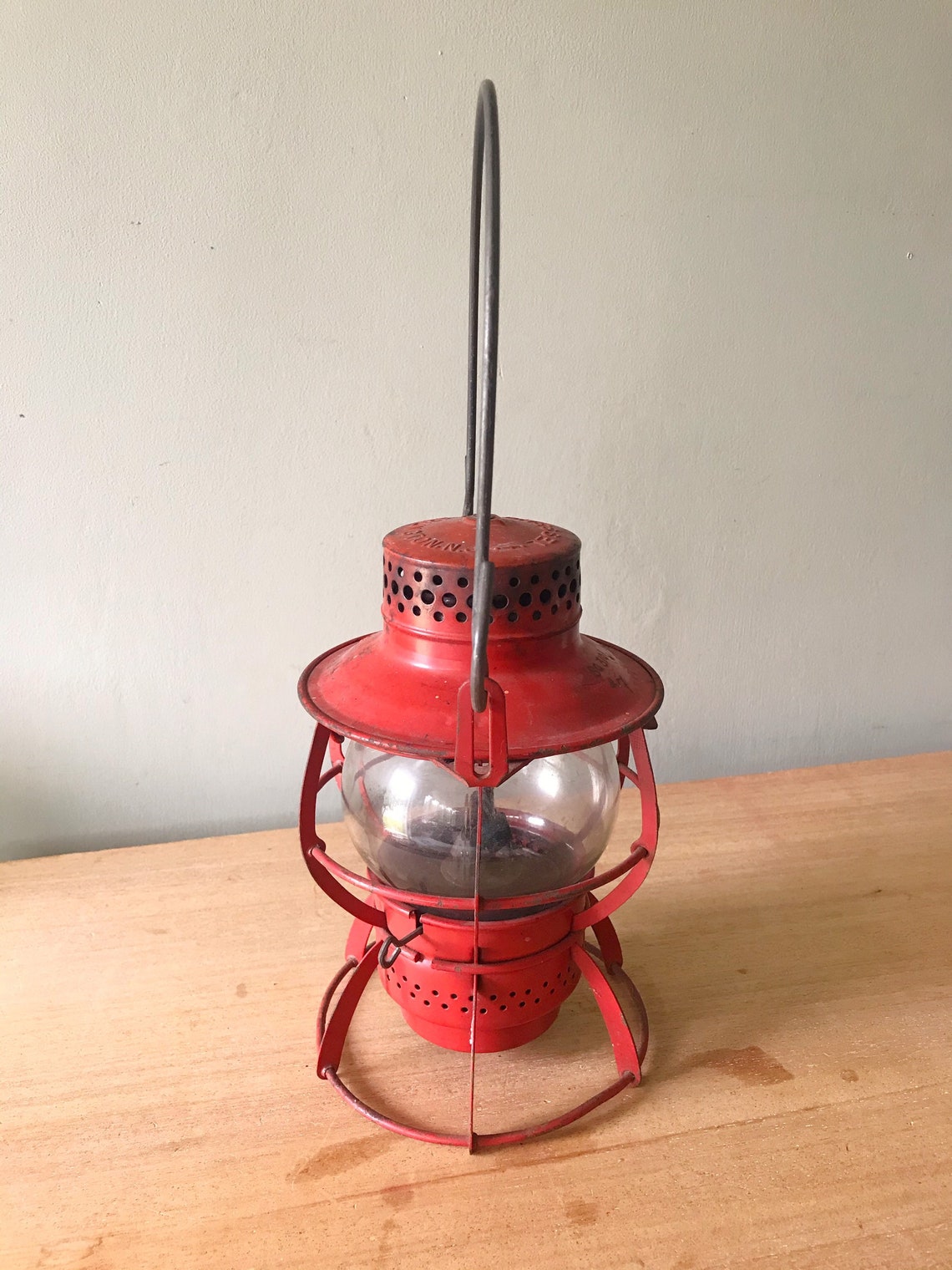 Antique Lantern Dressel Railroad Lantern Red Metal Train - Etsy