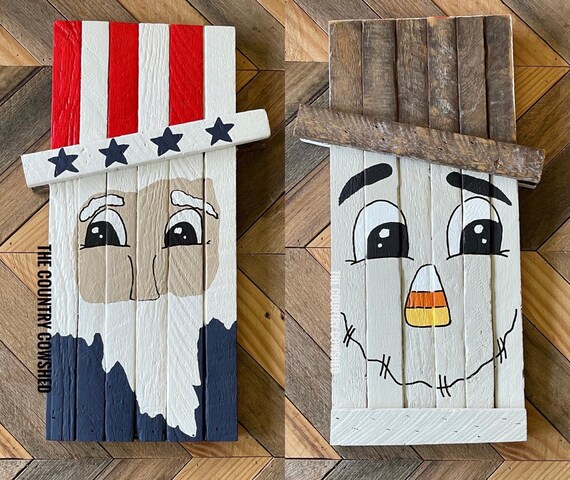 Patriotic Yard Art Uncle Sam Yard Art Reversible Summer - Etsy