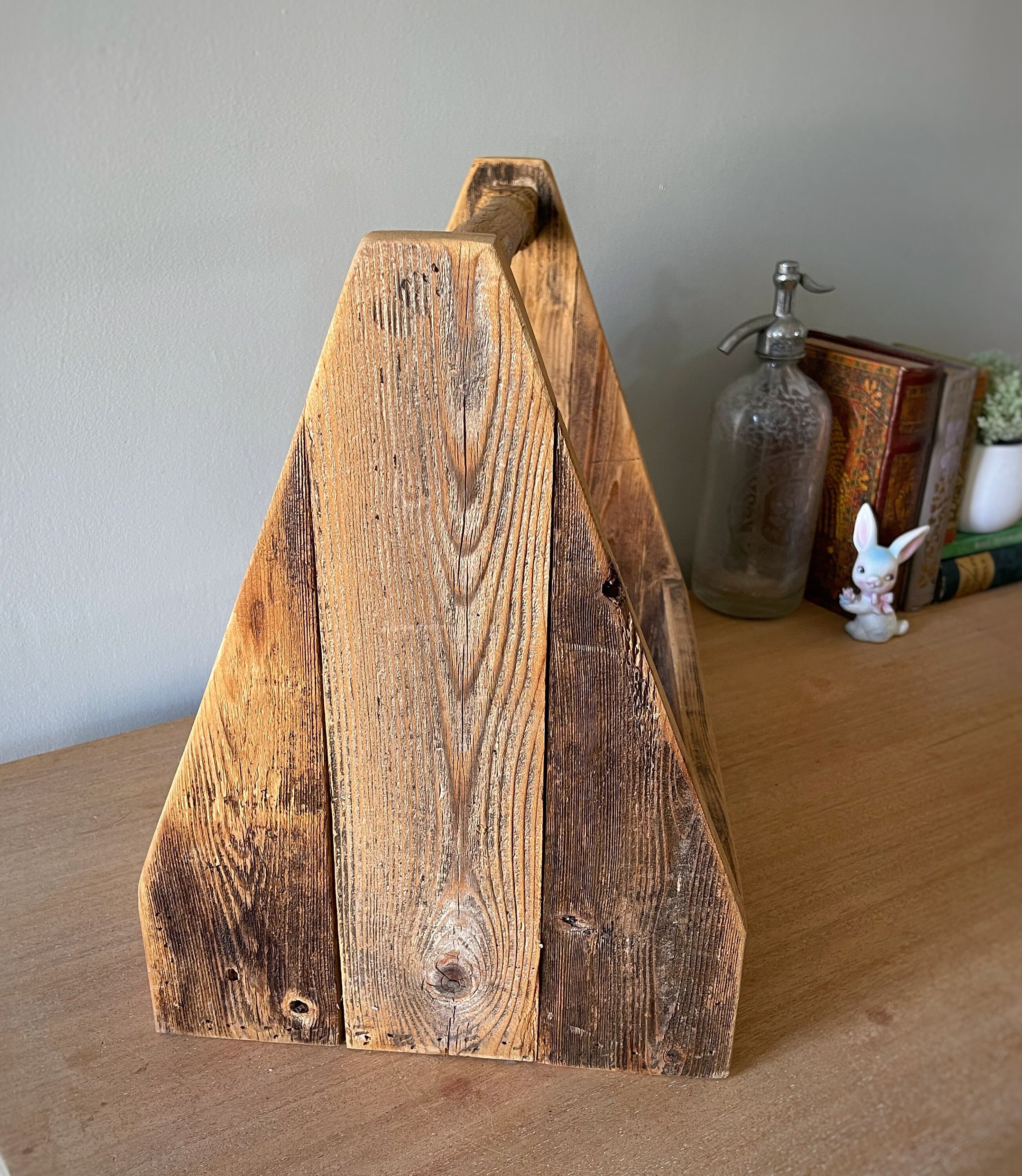 Reclaimed Wooden Tote, Farmhouse Tote, Succulent Planter, Primitive ...