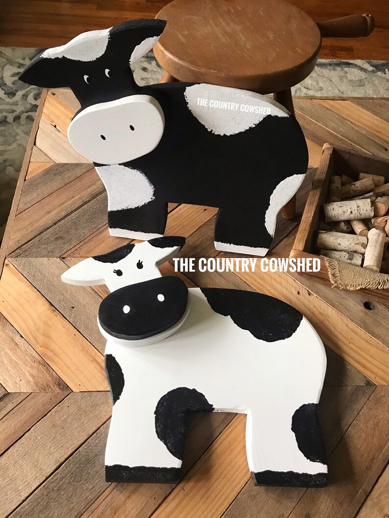 Large Cow Yard Stake Spring Yard Stakes Wood Stakes Cow - Etsy Australia