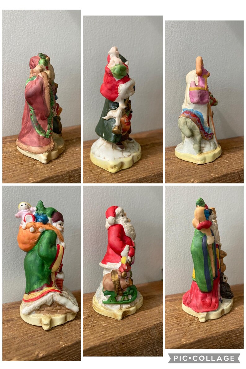 Santa's of the Nations, Santa Ceramic Figurines, Complete Set of Santa ...