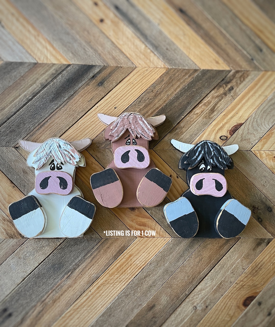 Highland Cow Yard Art, Cow Yard Decor, Wooden Cow, Cow Outdoor ...