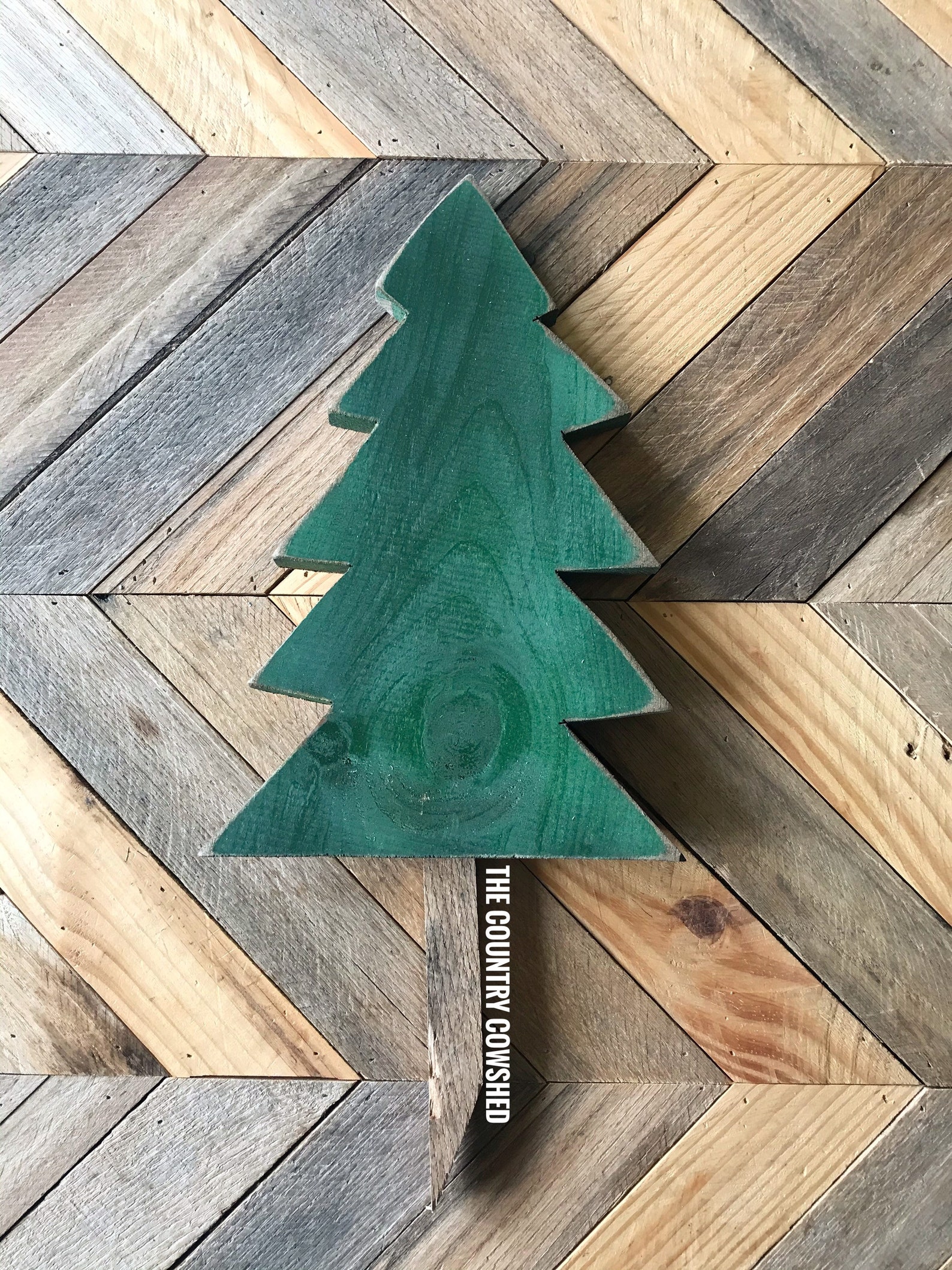 Set of 6 Medium Reclaimed Wooden Christmas Tree Yard Stakes | Etsy