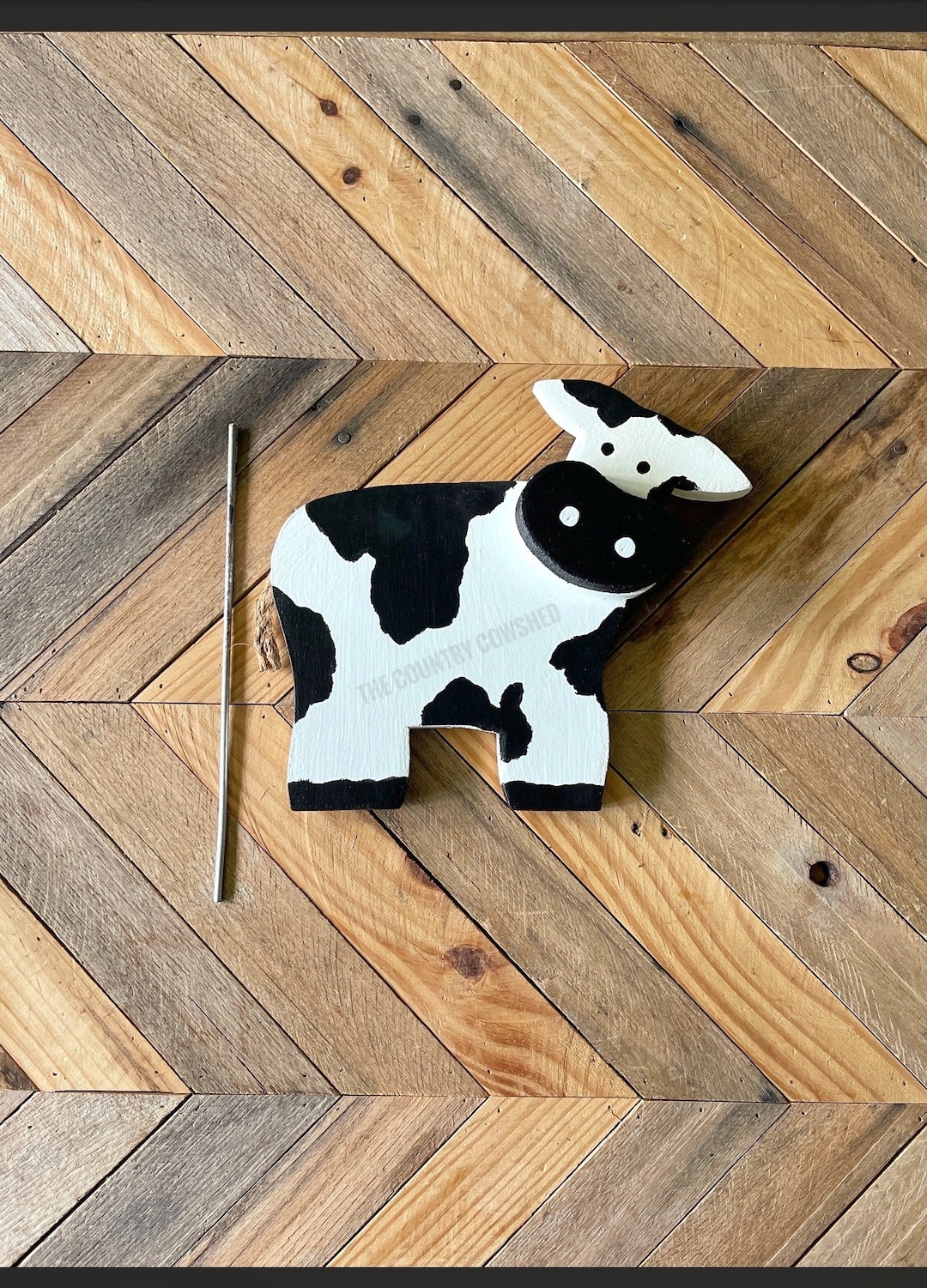 Cow Yard Stakes, Spring Yard Stakes, Wood Stakes, Cow Outdoor ...