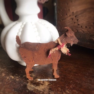 Rusty Goat, Goat Decor, Small Rusty Metal Goat, Goat Lover Gift, Unique ...