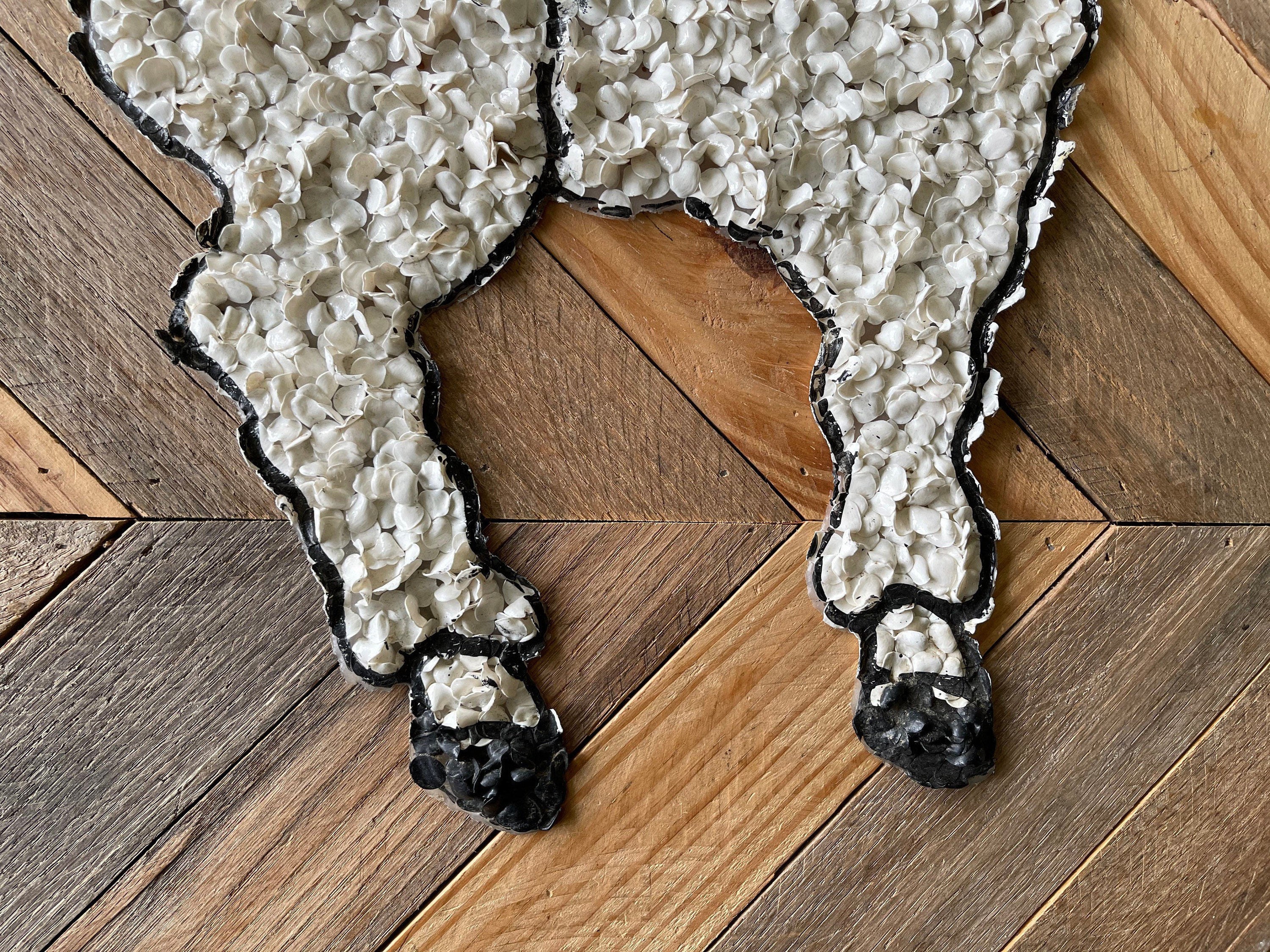 Lamb Popcorn Decoration, Popcorn Lamb, Vintage Door Decorations, Melted ...