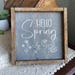 Hello Spring Sign, Wooden Floral Sign, Spring Flower Sign, Farmhouse ...