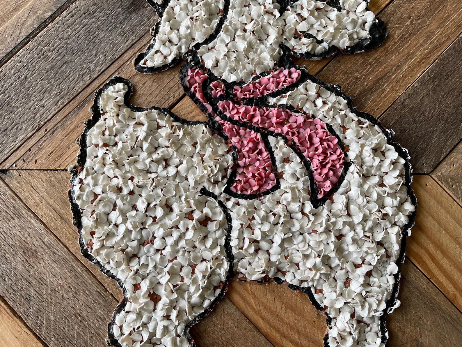Lamb Popcorn Decoration, Popcorn Lamb, Vintage Door Decorations, Melted ...