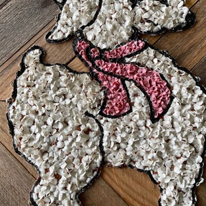 Lamb Popcorn Decoration, Popcorn Lamb, Vintage Door Decorations, Melted ...
