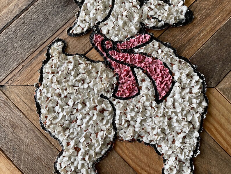 Lamb Popcorn Decoration, Popcorn Lamb, Vintage Door Decorations, Melted ...