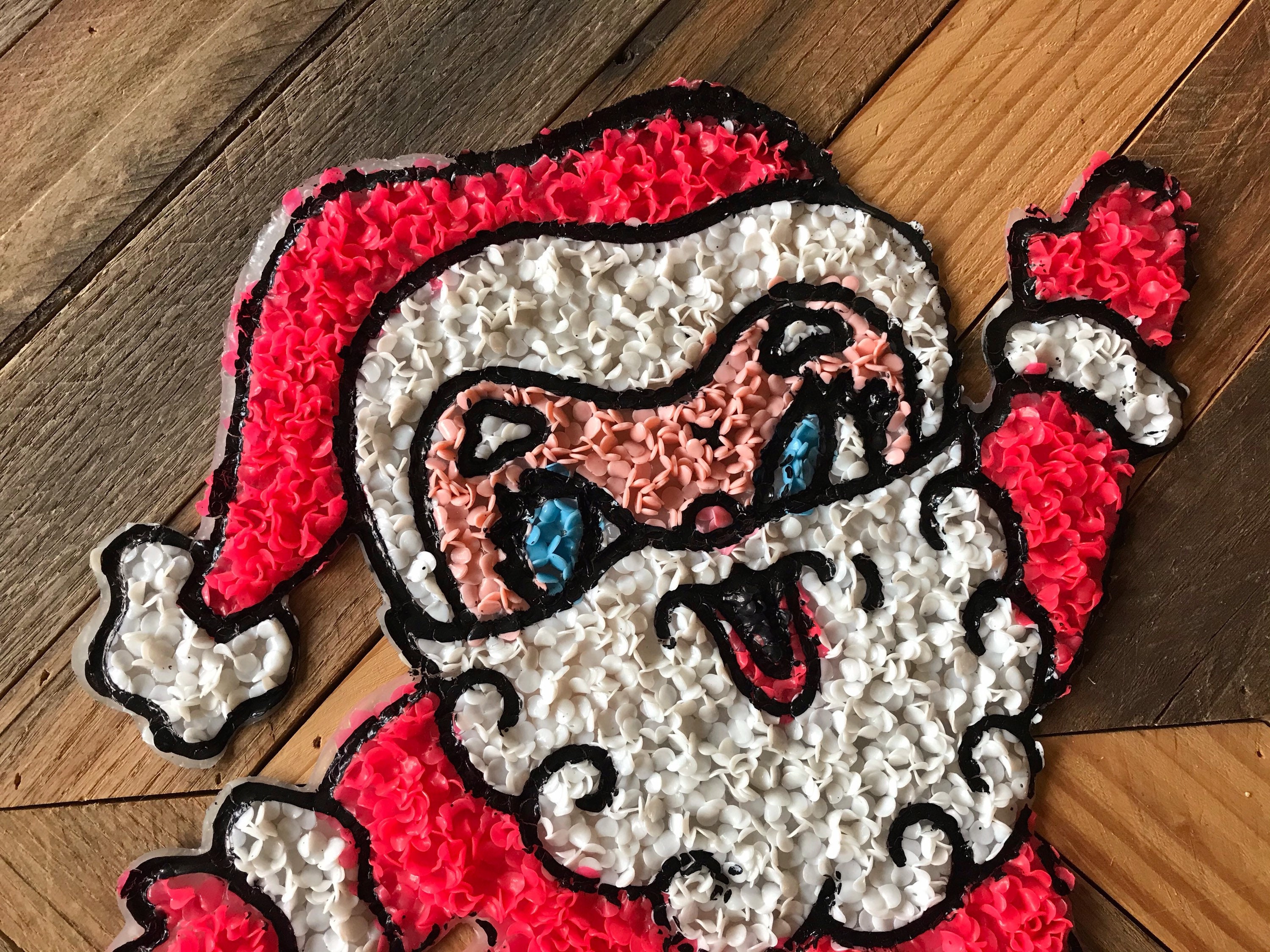 Small Vintage Santa Popcorn, Vintage Door Decorations, Popcorn Santa ...