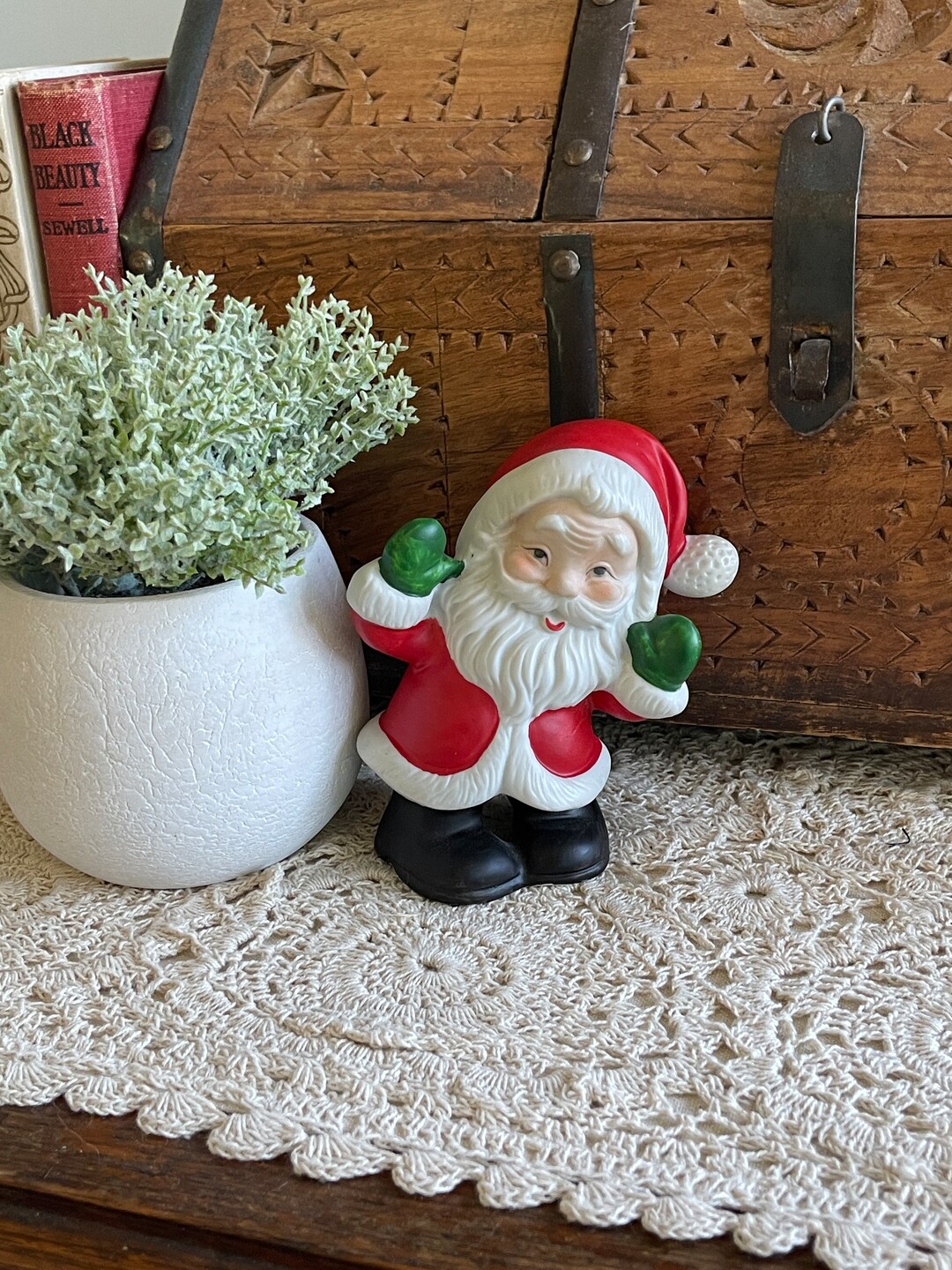 Small Vintage Ceramic Santa, Vintage Santa, Vintage Christmas ...