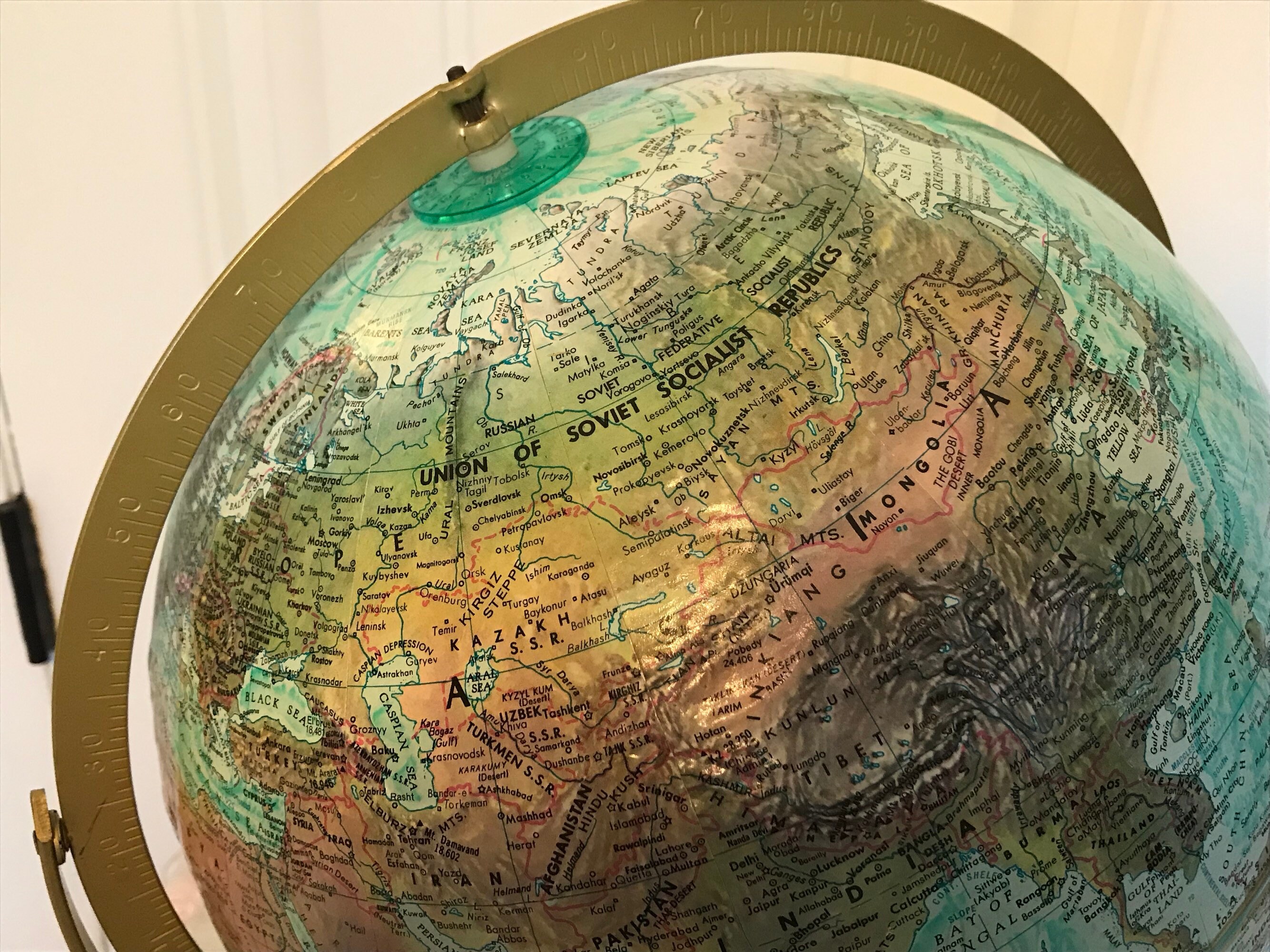 Vintage Blue Globe, Replogle World Ocean Globe, 12 Inch Globe | World ...