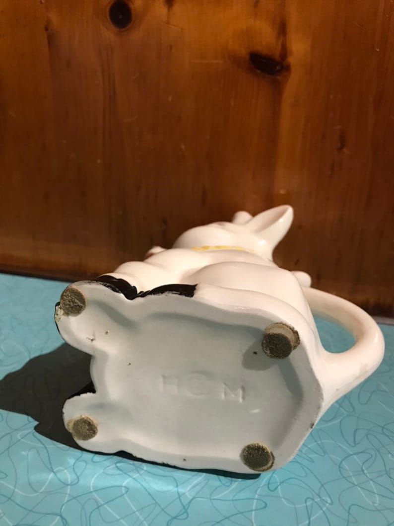 Vintage bull pitcher White cow creamer ceramic cow pitcher | Etsy
