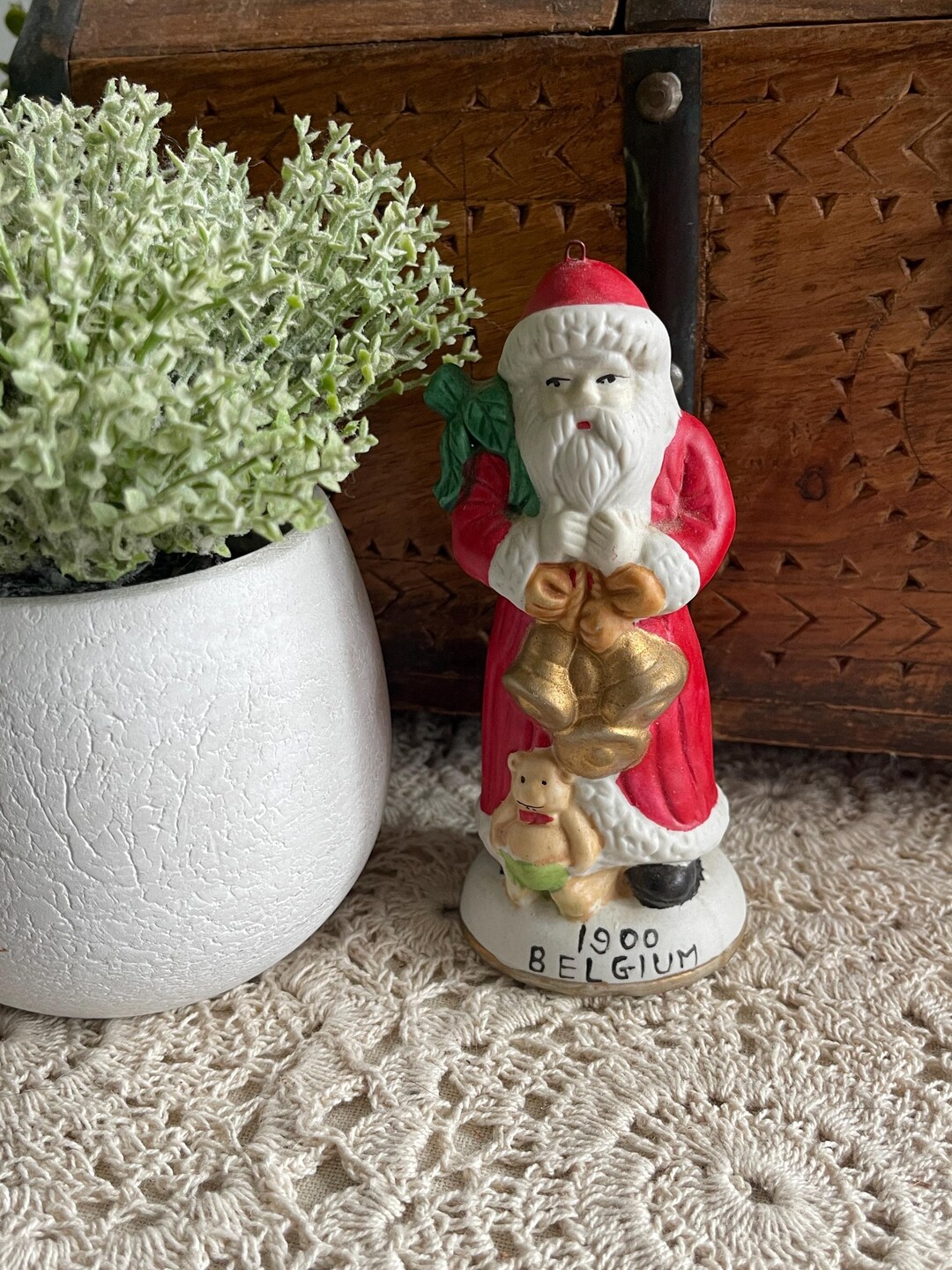 Santa of the Nations, Vintage Santa Figurine, Ceramic Figurine Belgium ...