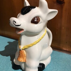 Vintage Bull Pitcher, White Cow Creamer, Ceramic Cow Pitcher, Vintage ...