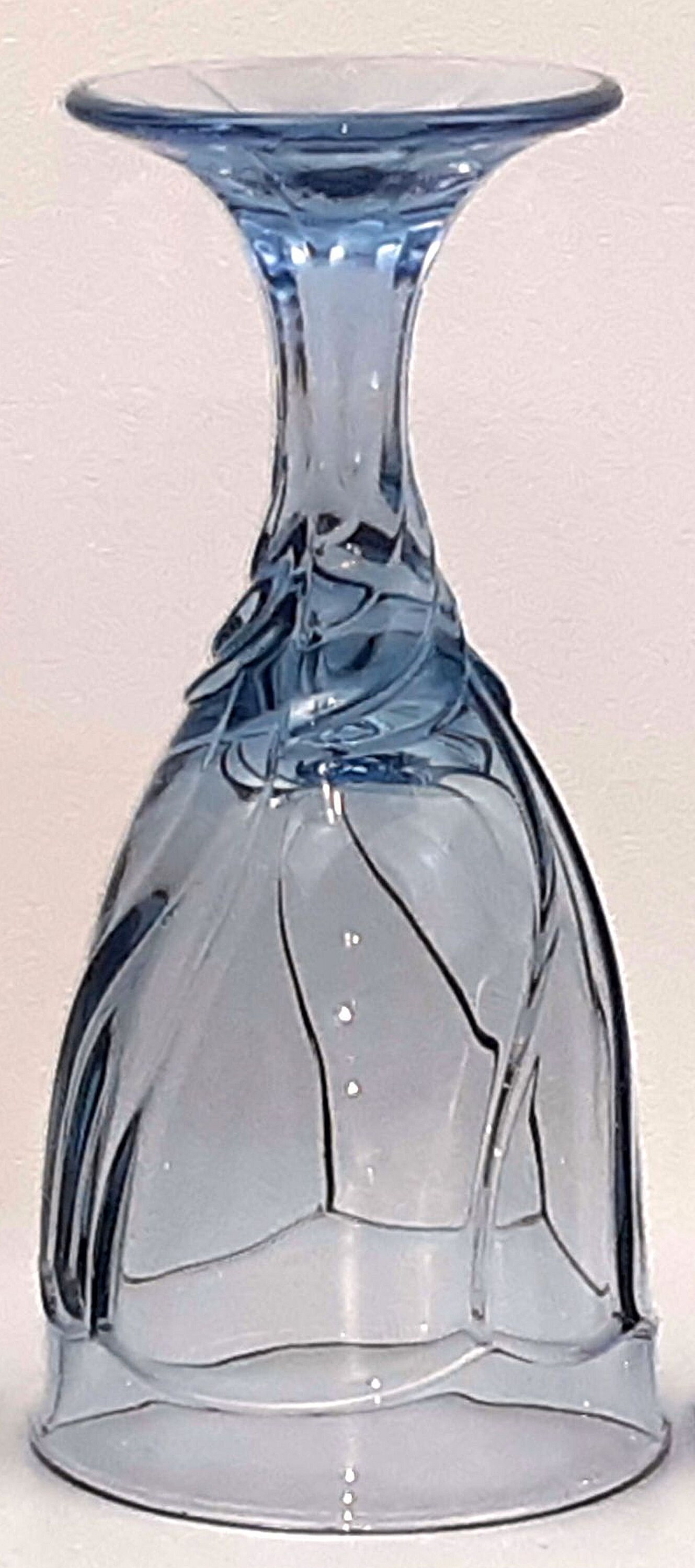 Noritake Glassware, sweet Swirl, Light Blue One 1 Water Goblet ...