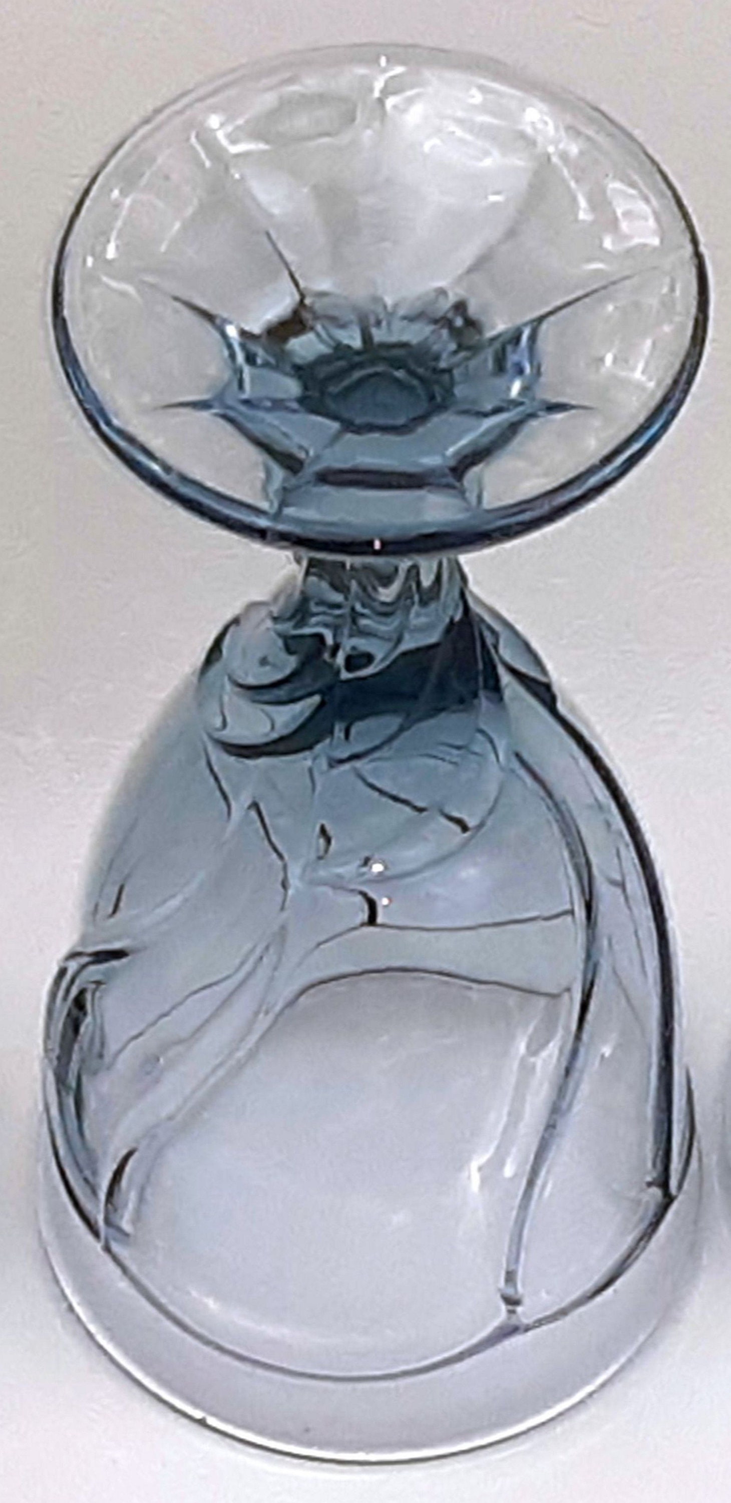 Noritake Glassware, sweet Swirl, Light Blue One 1 Water Goblet ...