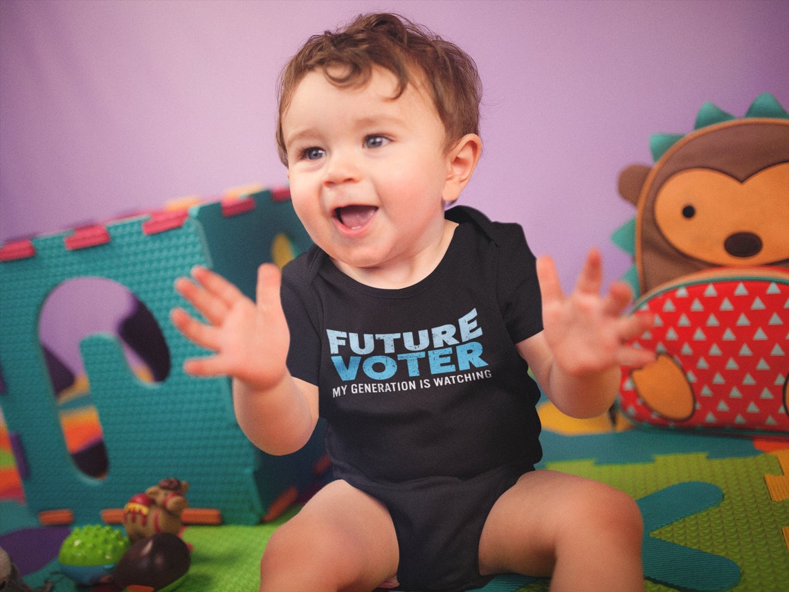 Future Voter Baby Bodysuit Political Baby Apparel : Baby Protest, Vote ...