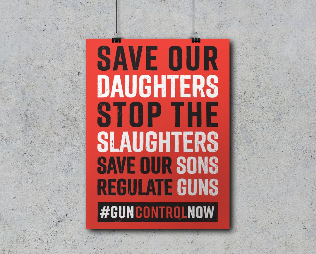 Gun Control Now PRINTABLE Protest Sign : Gun Reform March Sign, Anti ...