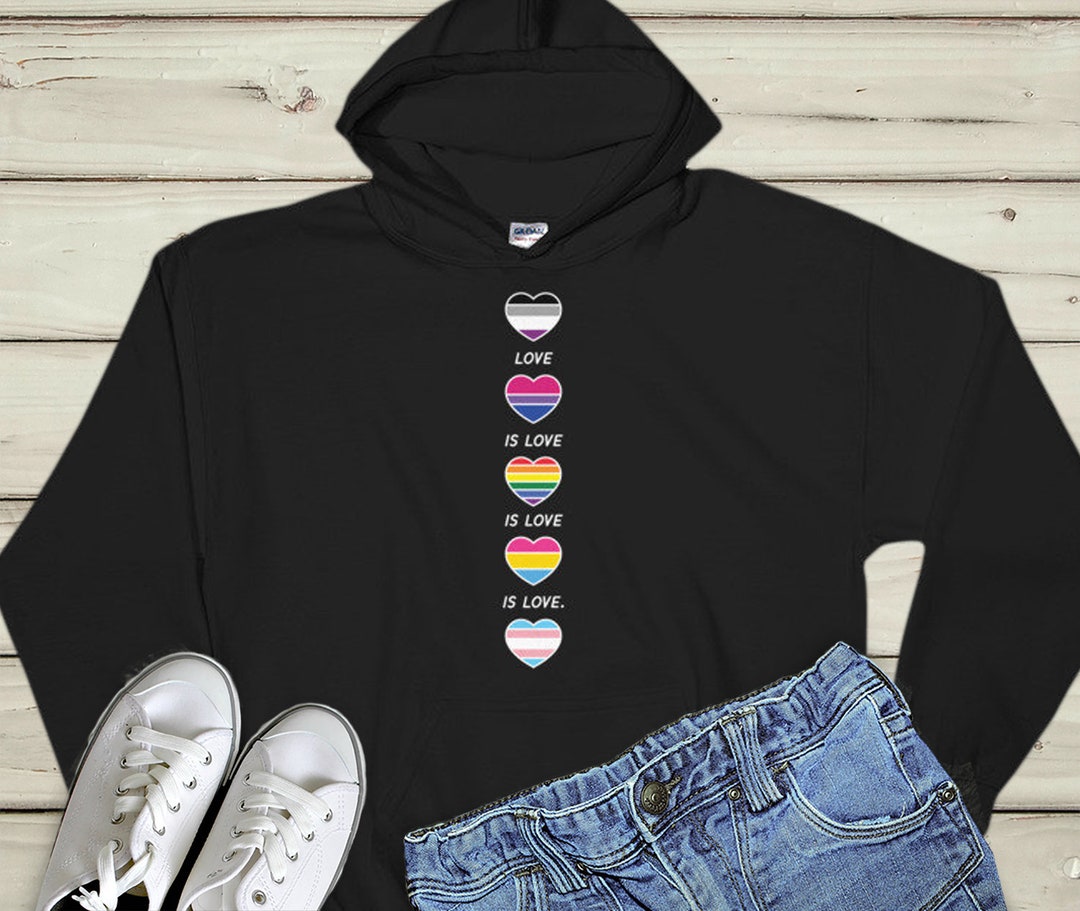 LGBT Love is Love Hoodie Pride Hoodie: LGBTQ Pride Hoodie for Women Men ...