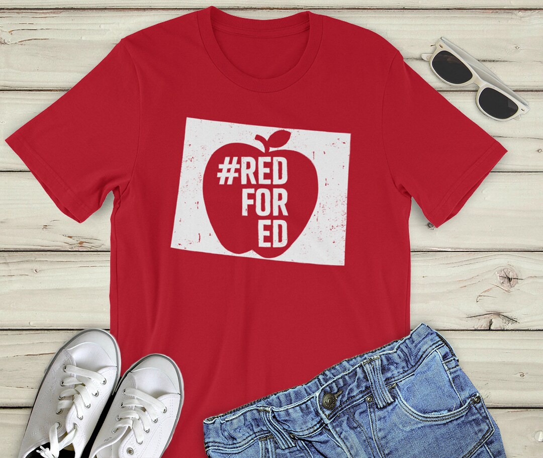 Colorado Red for Ed Shirt Teacher Shirt Distressed : Redfored, Teacher ...