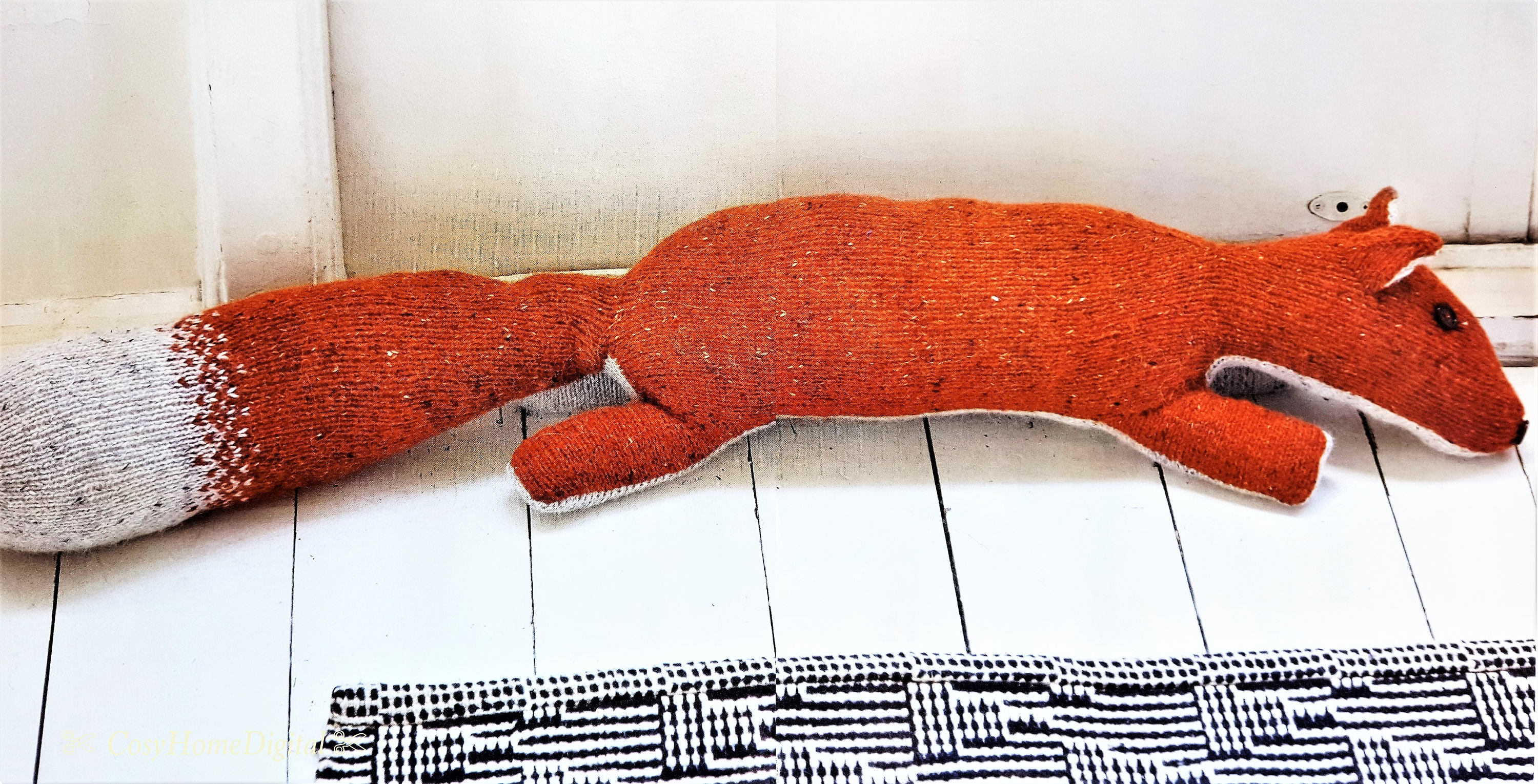 Vintage Handsome Fox Large Soft Toy / Draught Excluder / Draft Stopper ...