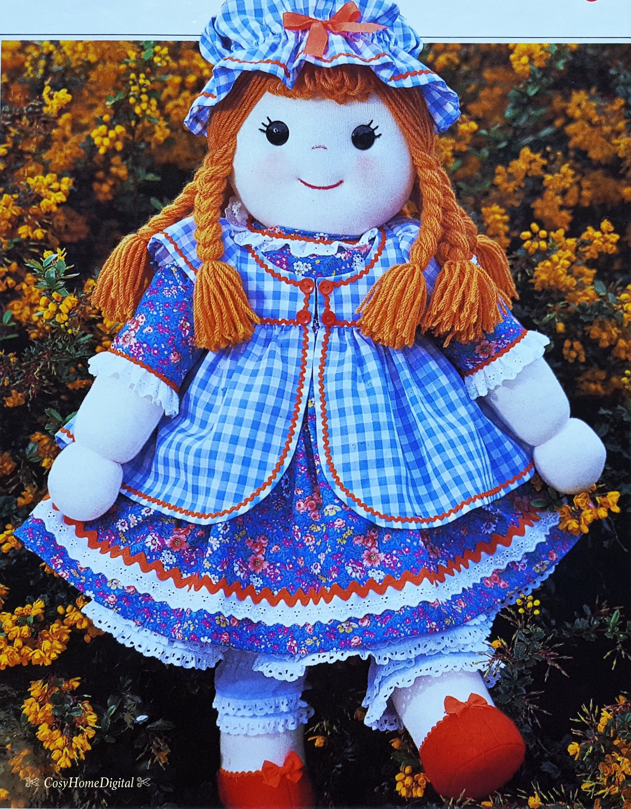 Vintage Large Rug Doll Digital Pattern. - Etsy