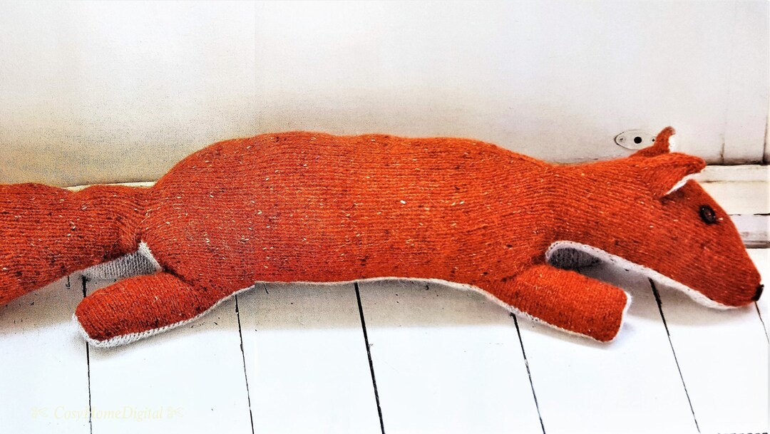Vintage Handsome Fox Large Soft Toy / Draught Excluder / Draft Stopper ...