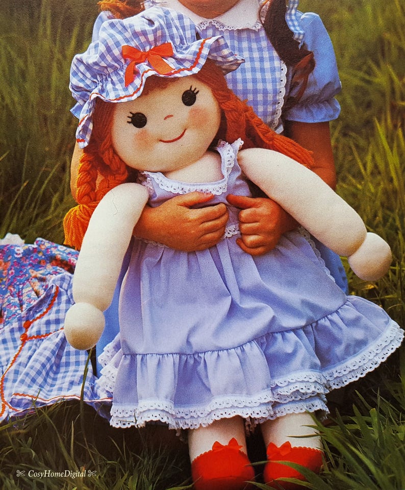 Vintage Large Rug Doll Digital Pattern. - Etsy