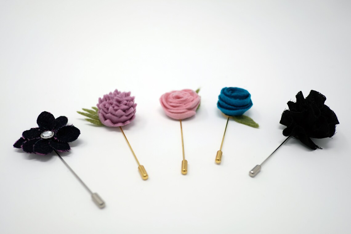 Floral Lapel Pin - Etsy