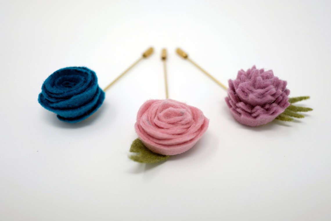 Floral Lapel Pin - Etsy