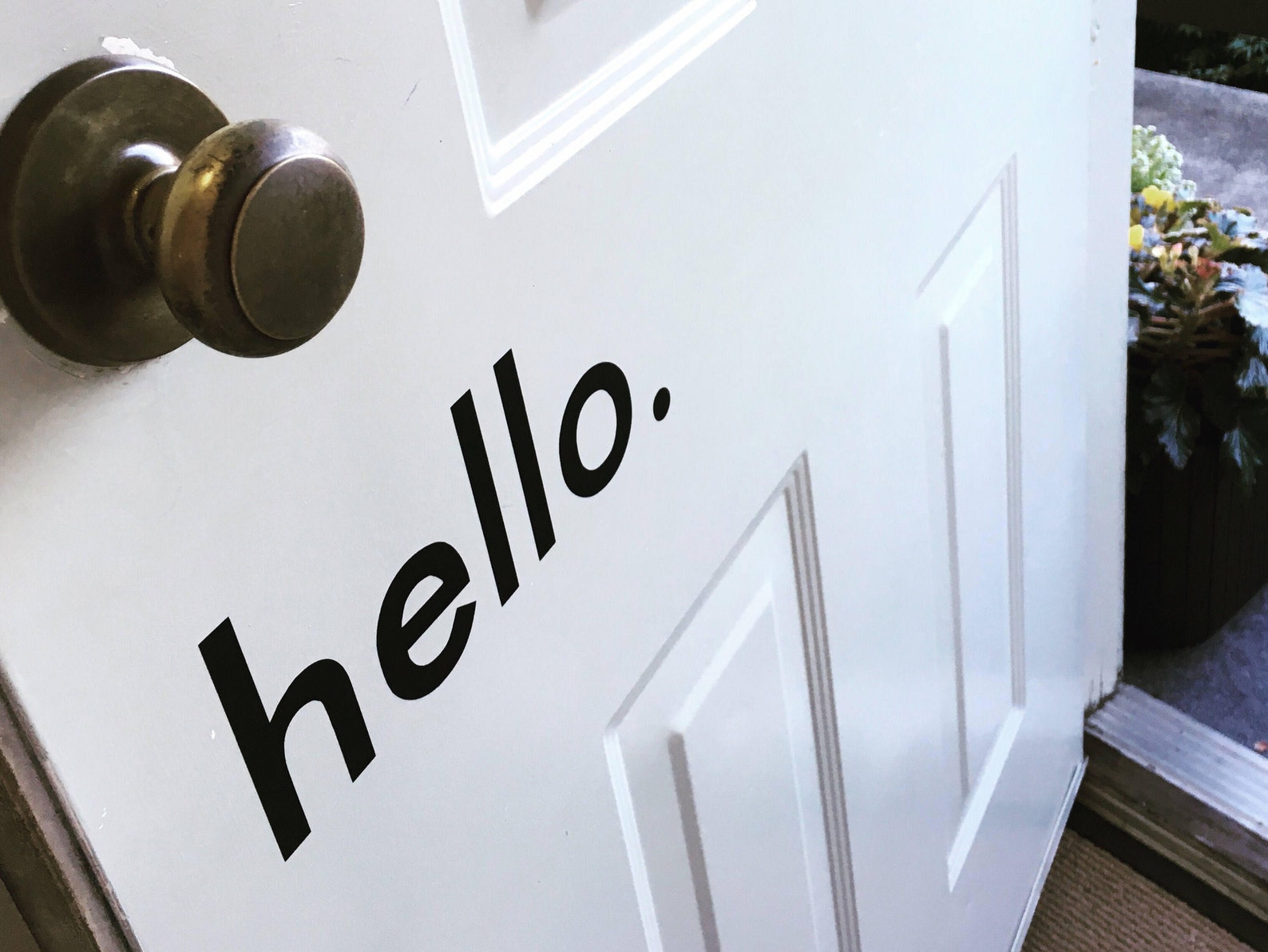 Hello Door Decal/ Hello Wall Decal/ Vinyl Decal for Front - Etsy
