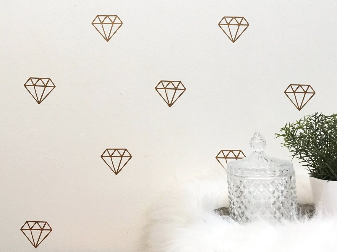 Diamond Vinyl Decals/ Geometric Wall Decals/ Nursery Art - Etsy