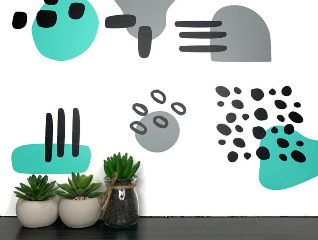 Abstract Shape Wall Decals: Modern Boho Home Decor - Etsy