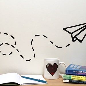 Paper Airplane Wall Sticker/ Paper Plane Wall Decal/ Office Wall ...
