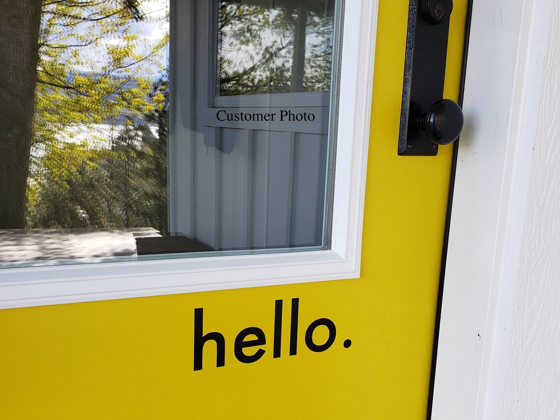 Hello Door Decal/ Hello Wall Decal/ Vinyl Decal for Front - Etsy