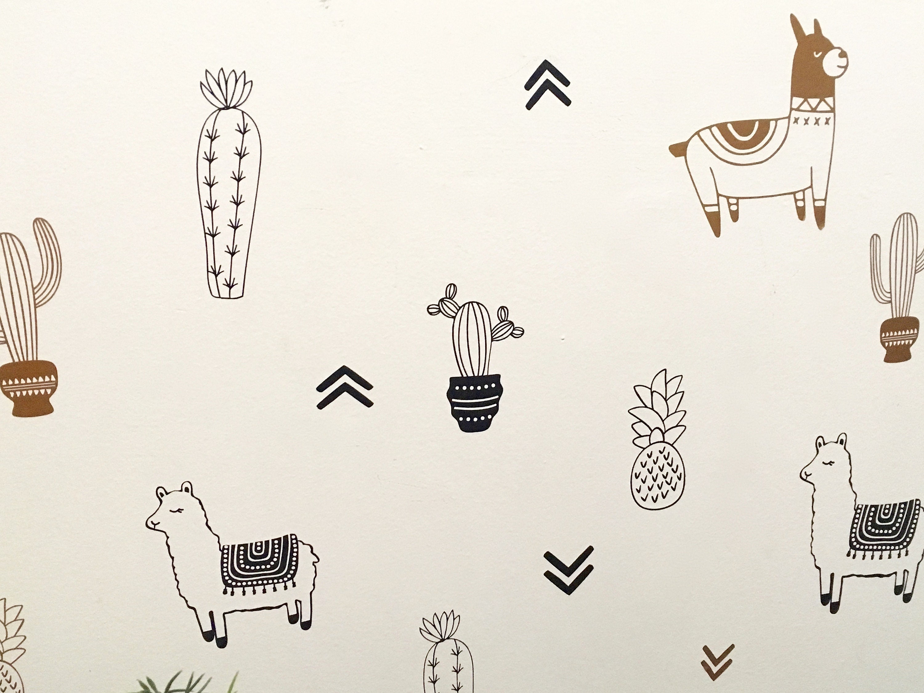 Llama and Cacti Wall Decals/ Nursery Decals/ Cactus Decals/ - Etsy
