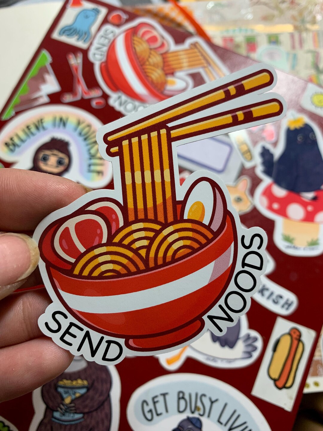 Pho Noodles Sticker/ Waterproof Sticker/ Send Noods Sticker/ Noodles ...
