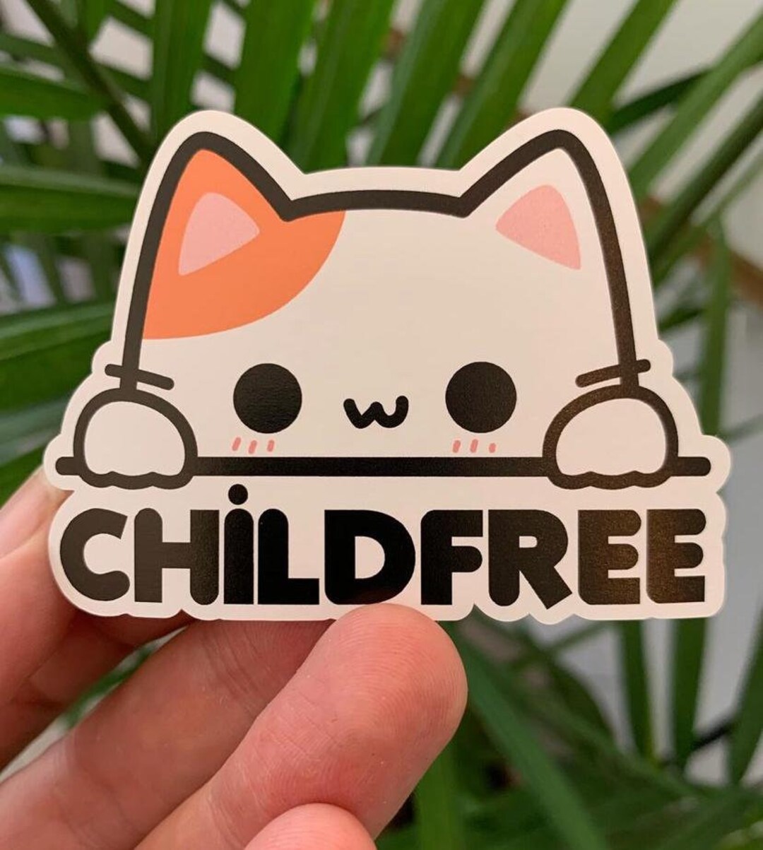 Childfree Cat People Sticker/ Waterproof Sticker/ Trending Sticker ...